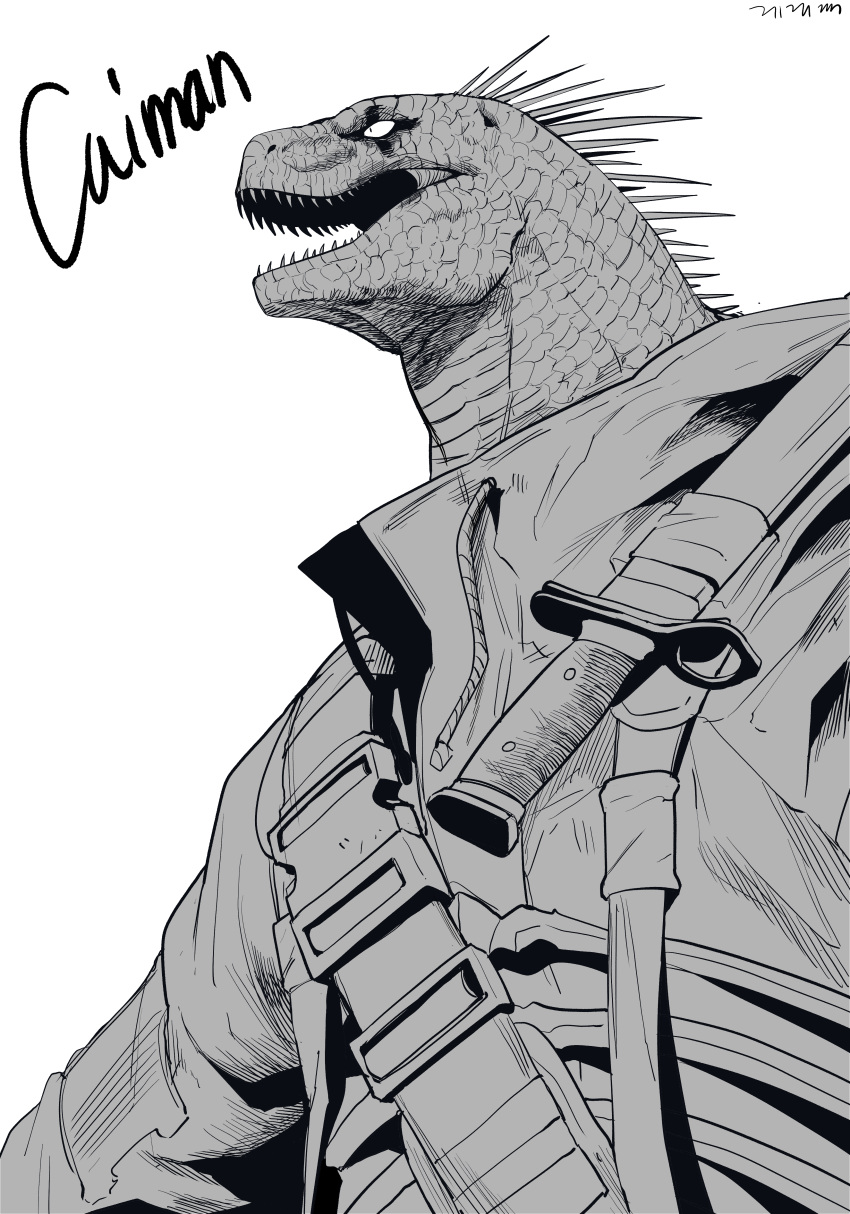 Safebooru - 1boy absurdres caiman (dorohedoro) character name combat ...