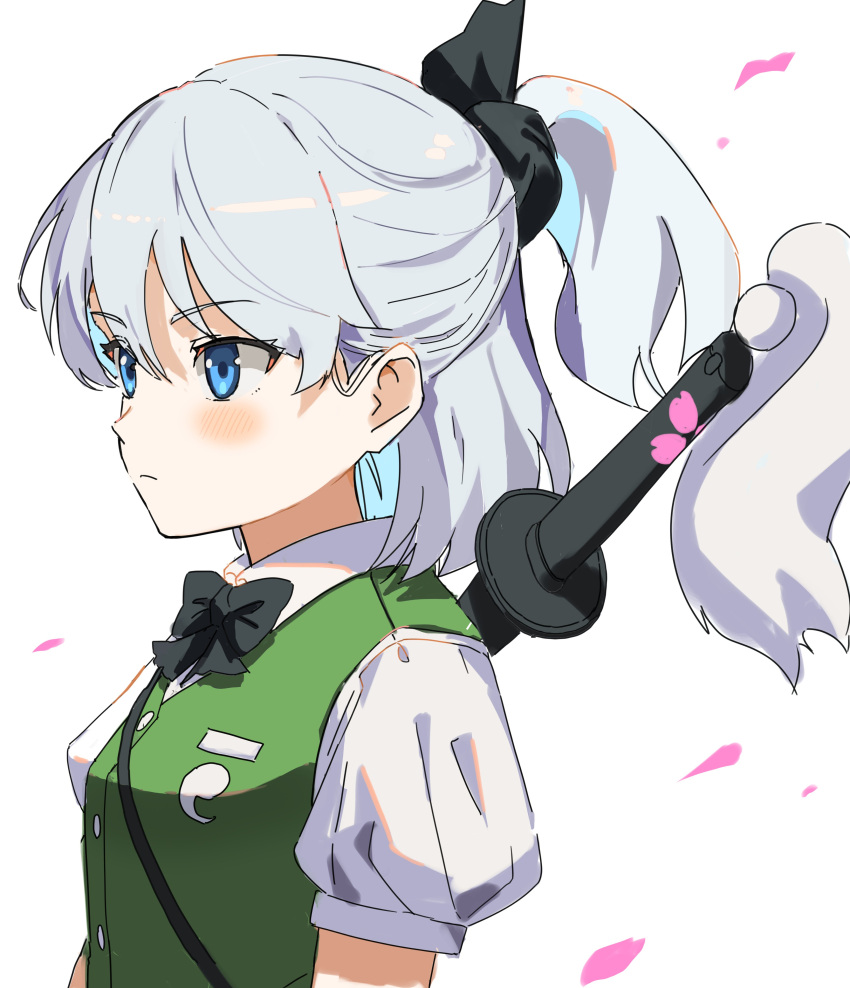 Safebooru - 1girl absurdres alternate hairstyle asuka shirou black bow black bowtie blue eyes ...