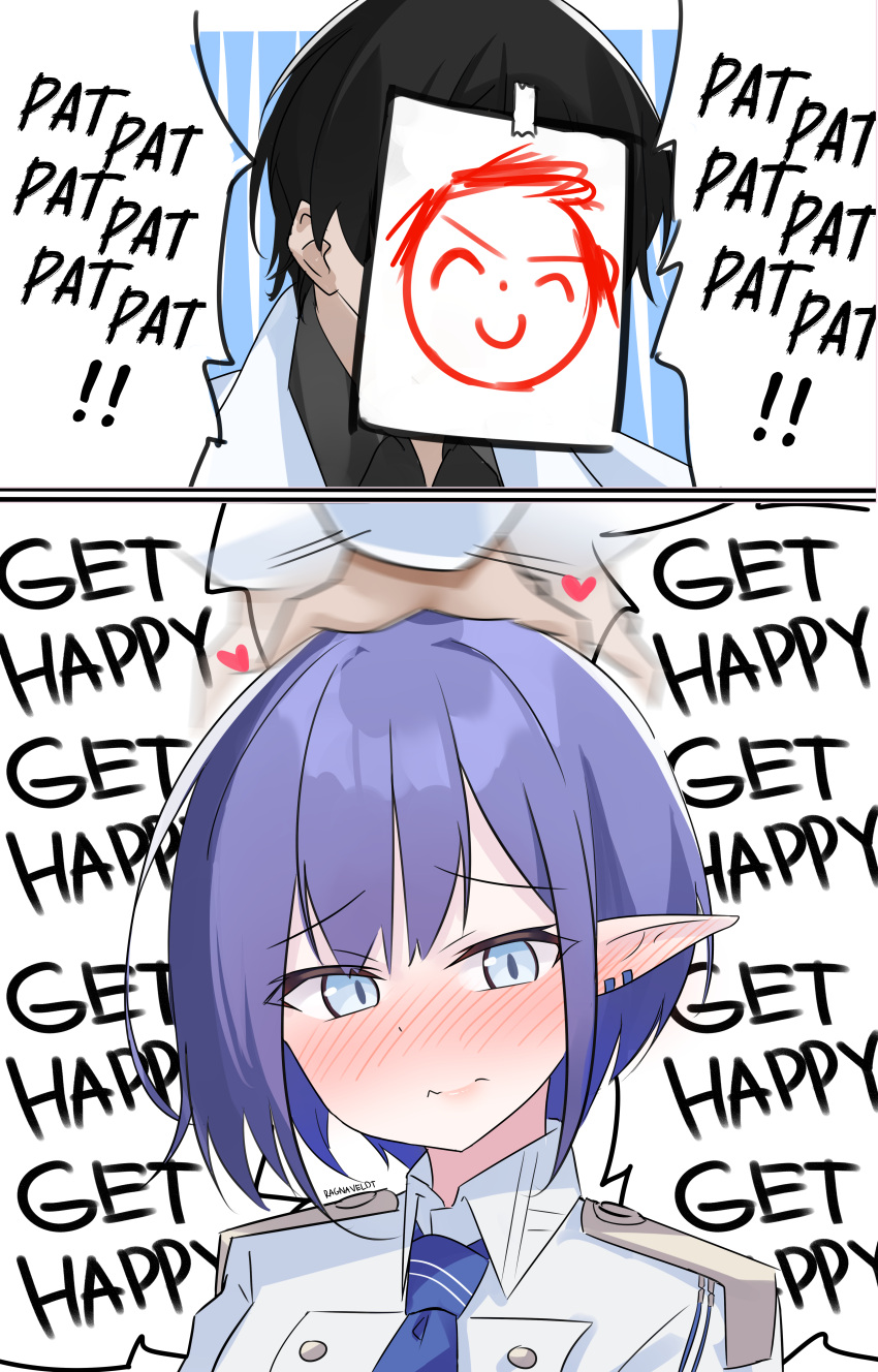 Safebooru - 1boy 1girl absurdres aoi (blue archive) black hair blue archive blue eyes blue ...