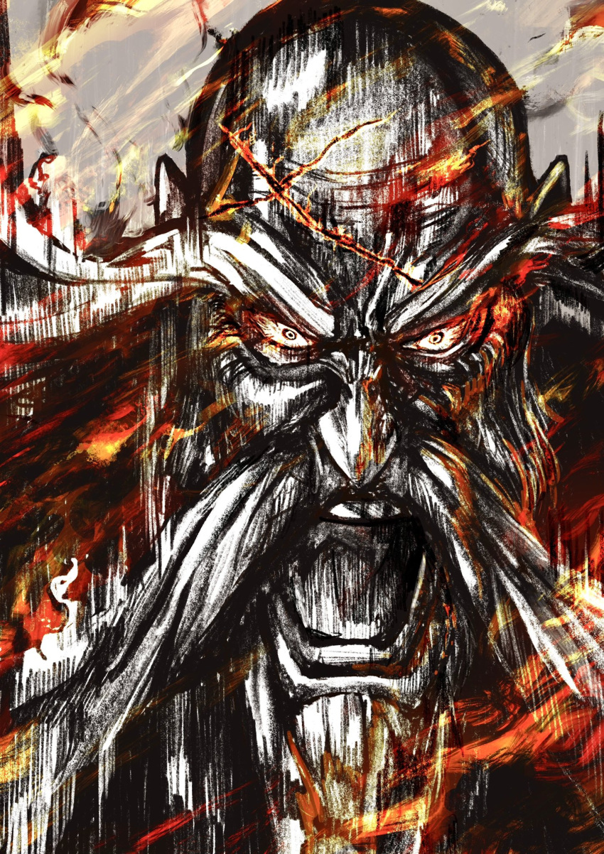 Safebooru - 1boy bald beard bleach bleach: sennen kessen-hen close-up ...