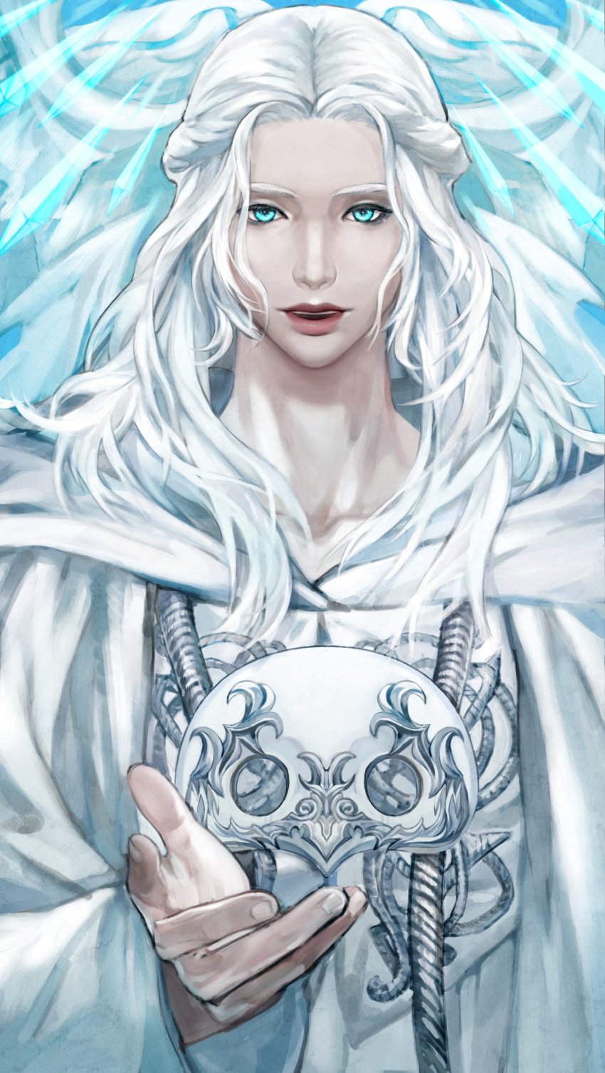 Safebooru - 1girl absurdres blue eyes braid capelet chinese commentary ...