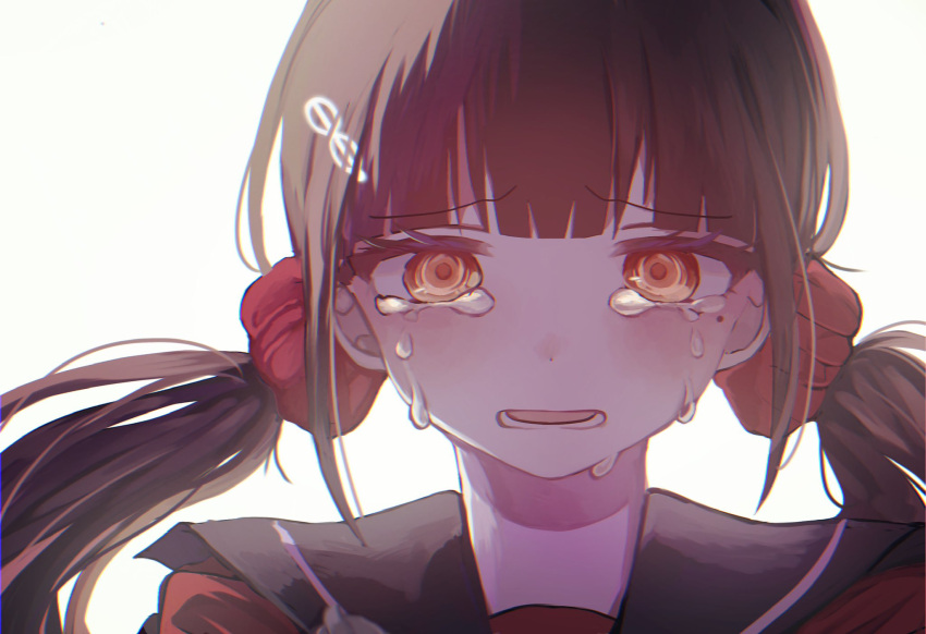Safebooru - 1girl black sailor collar blunt bangs blush brown eyes ...
