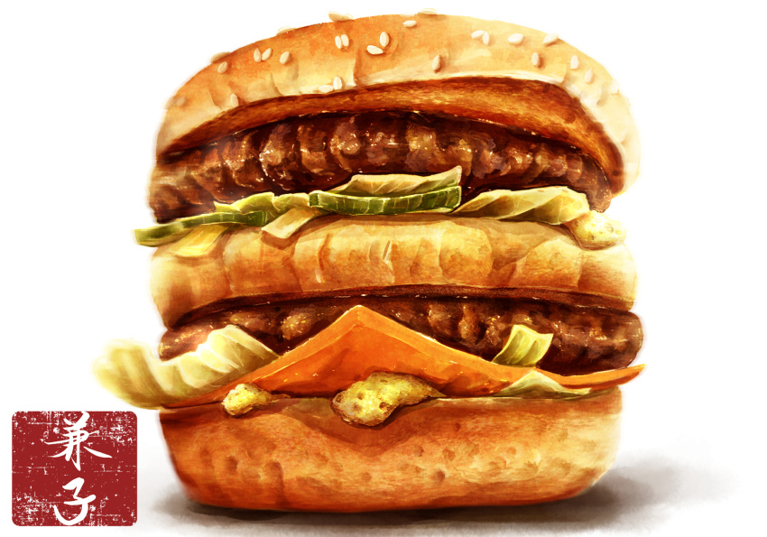 Safebooru - big mac bread burger cheese fast food food food focus ...
