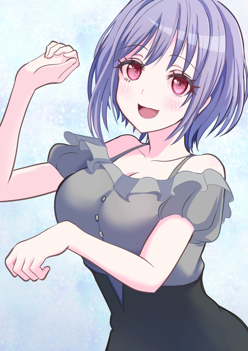 Safebooru - 1girl :d absurdres bang dream! bang dream! it's mygo!!!!! bare shoulders highres ...