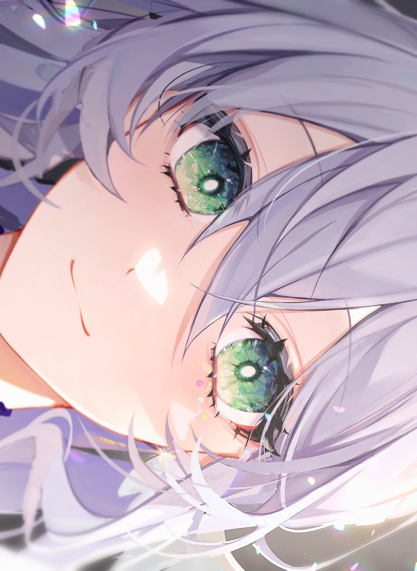 Safebooru - 1girl 58 (opal 00 58) absurdres closed mouth colored inner hair eyelashes green eyes ...