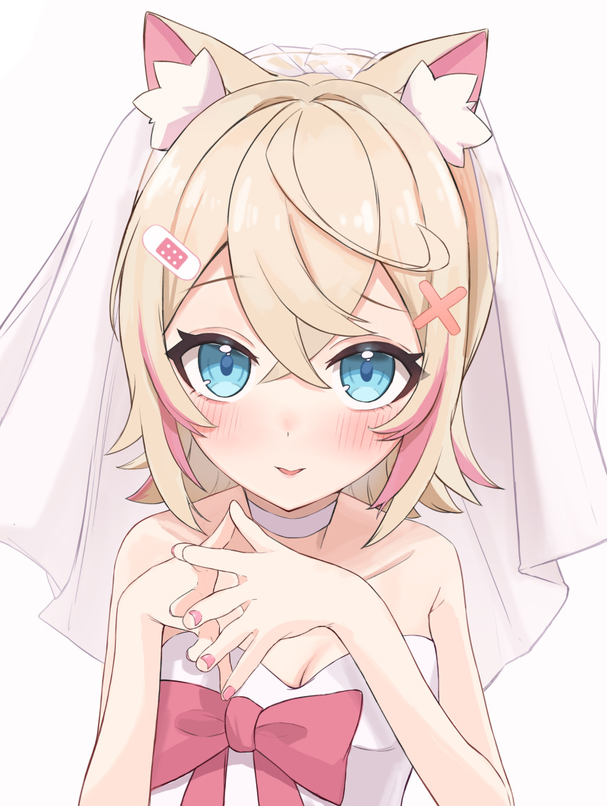 Safebooru - 1girl absurdres animal ear fluff animal ears bandaid bandaid hair ornament blonde ...