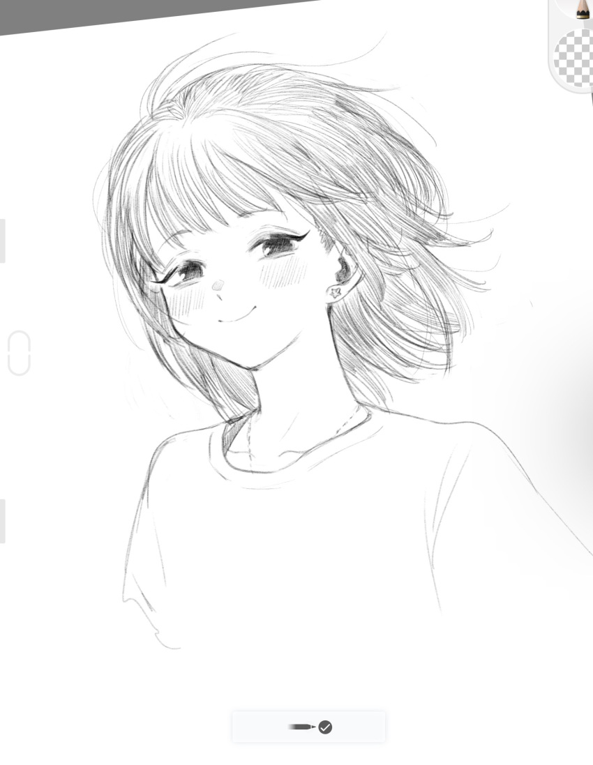 Safebooru 1girl Art Program In Frame Blush Closed Mouth Collarbone 5262