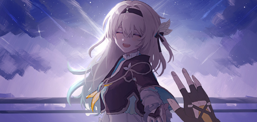 Safebooru - 1boy 1girl absurdres bow bridal gauntlets caelus (honkai: star rail) cx9xxx ...