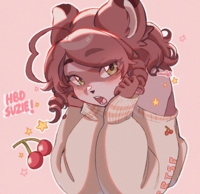 Safebooru - 1girl ahoge animal ears animal nose blush body fur borrowed character brown fur ...