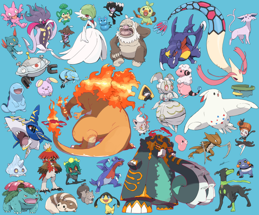 Safebooru - absurdres azurill bergmite charizard clauncher commentary ...
