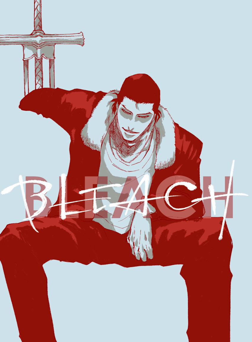 Safebooru - 1boy bleach copyright name fur-trimmed jacket fur trim ...