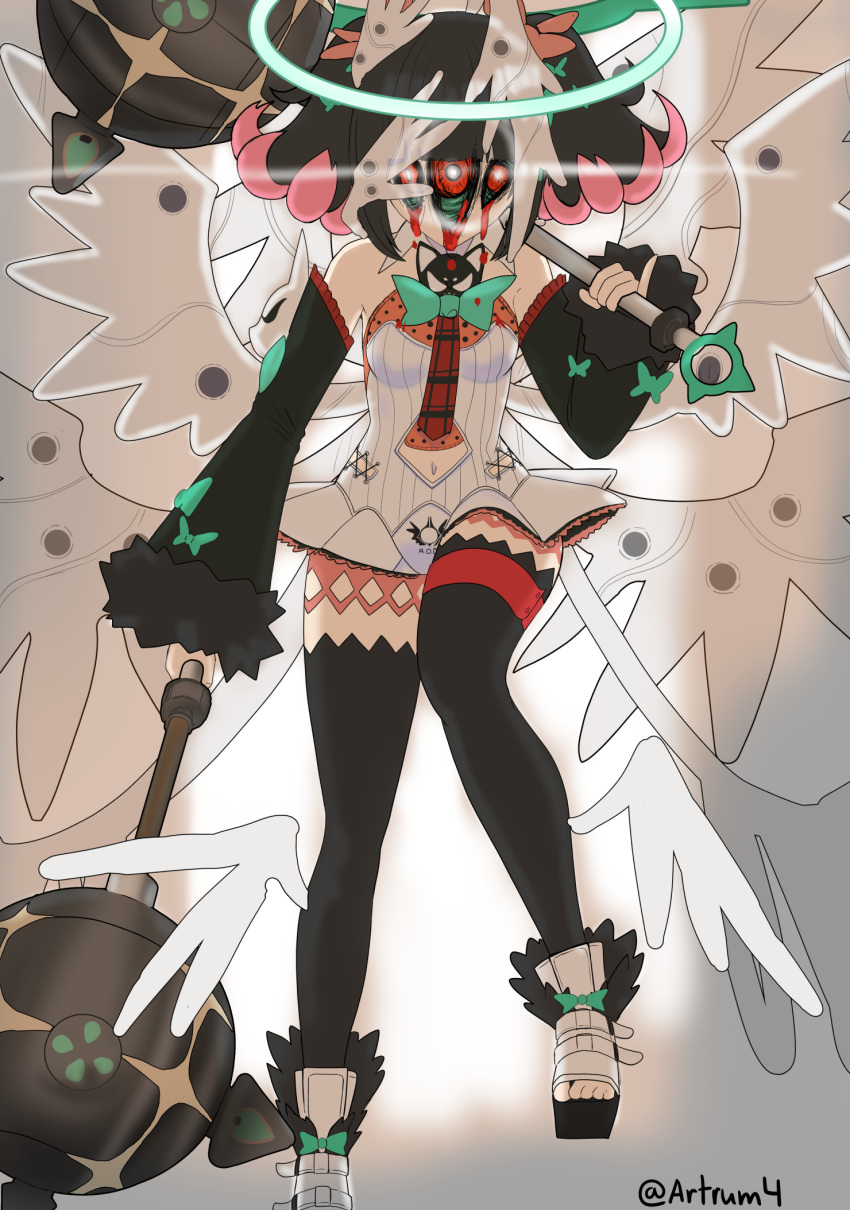 Safebooru - 1girl angry artist name artrum4 biblically accurate angel ...