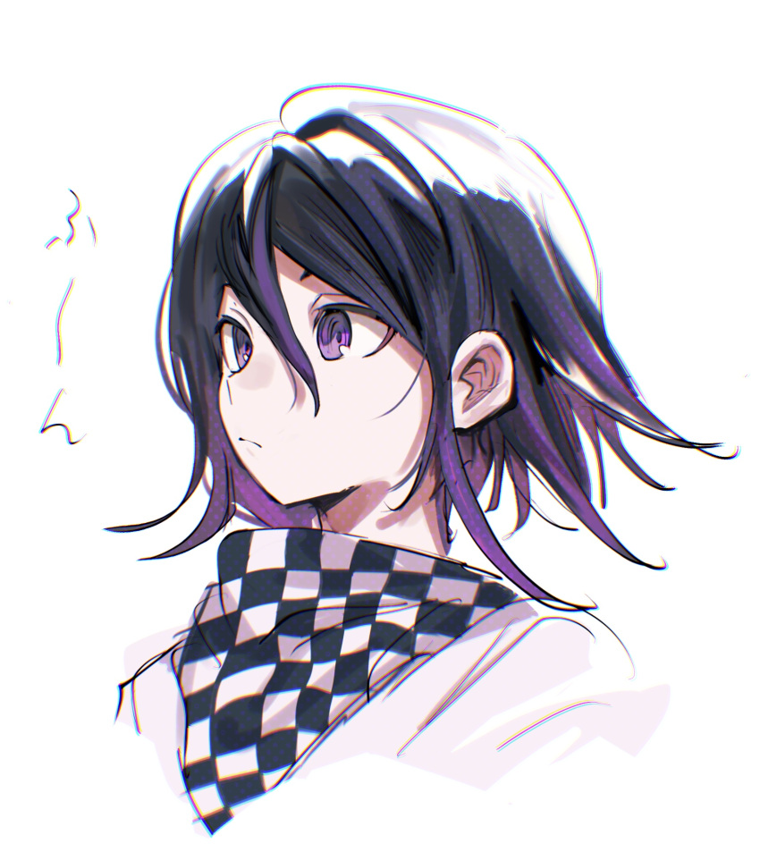 Safebooru - 1boy black hair bojue (hakus 1128) checkered neckerchief ...