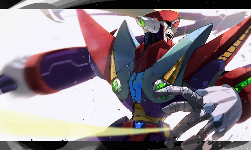 Safebooru - 1boy android armor battle damage blonde hair chest jewel ...