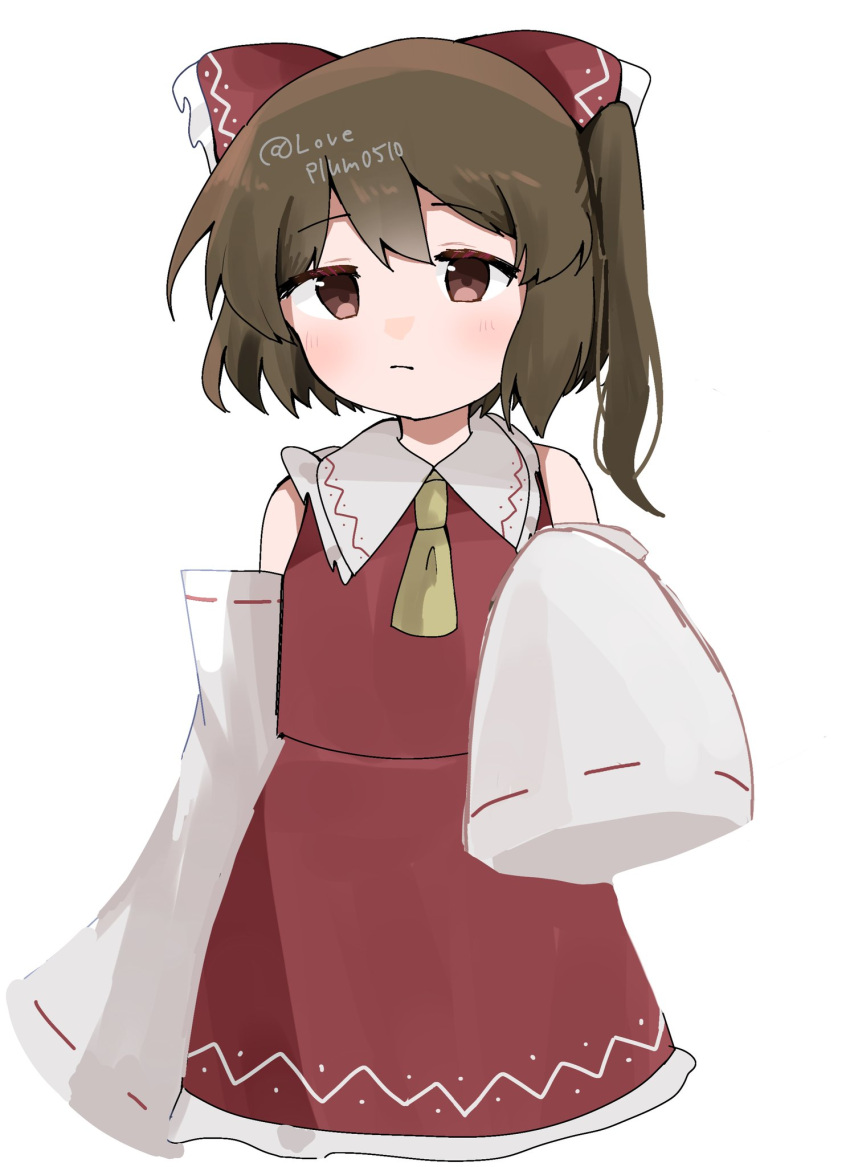 Safebooru - 1girl aged down arm at side blush bow brown eyes brown hair ...