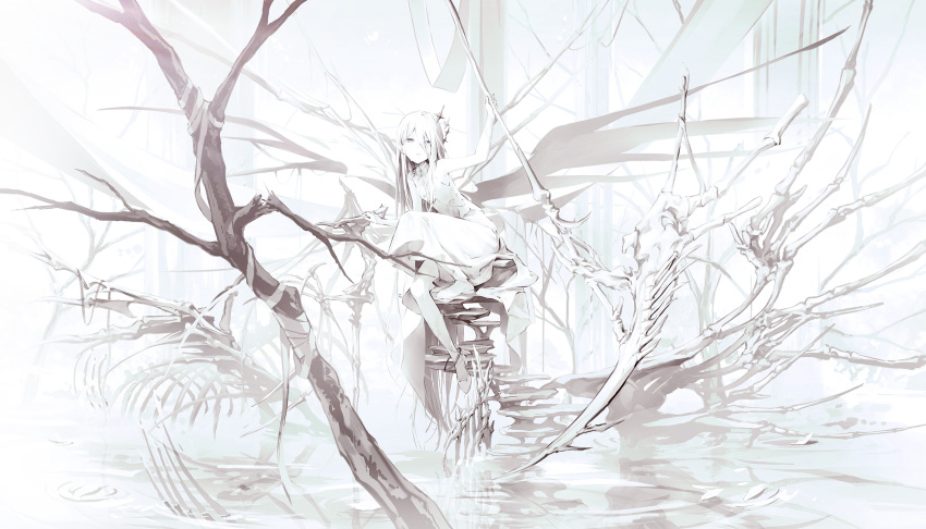 Safebooru - blue eyes dress duplicate grey hair long hair official art project sekai yoisaki ...