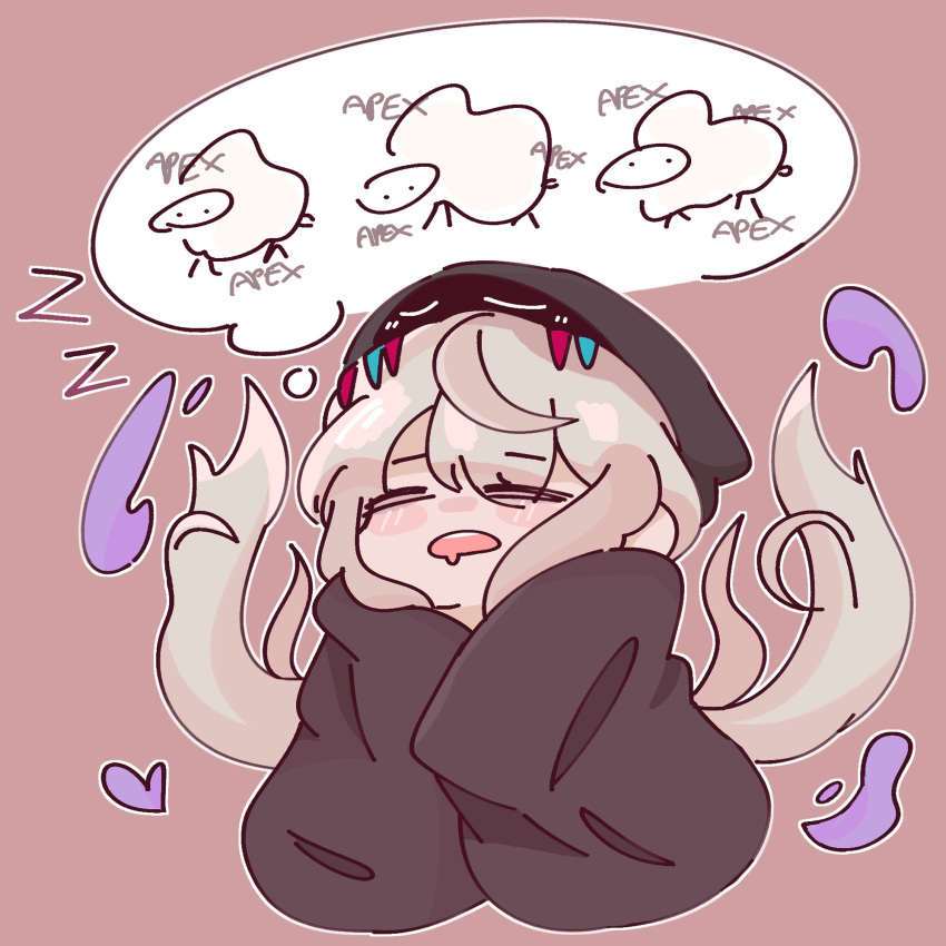Safebooru - 1girl animal black hat blanket blush stickers brown hair ...