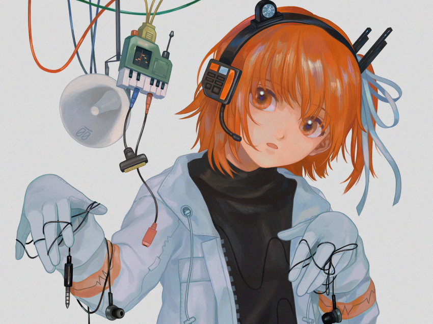 Safebooru - 1girl a.i. voice adachi rei audio jack black shirt cable ...