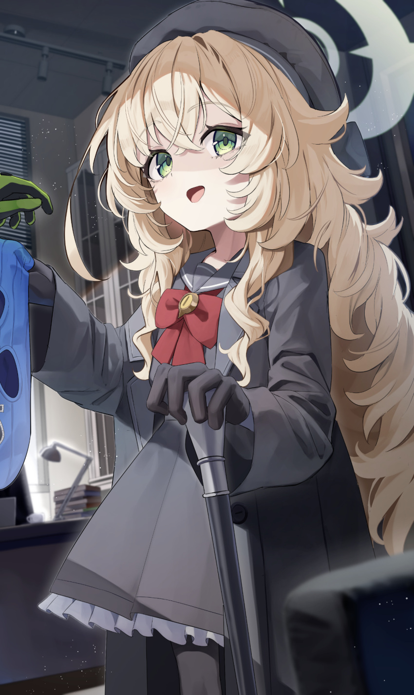 Safebooru - 1girl 1other balaclava black coat black dress black gloves black hat black pantyhose ...