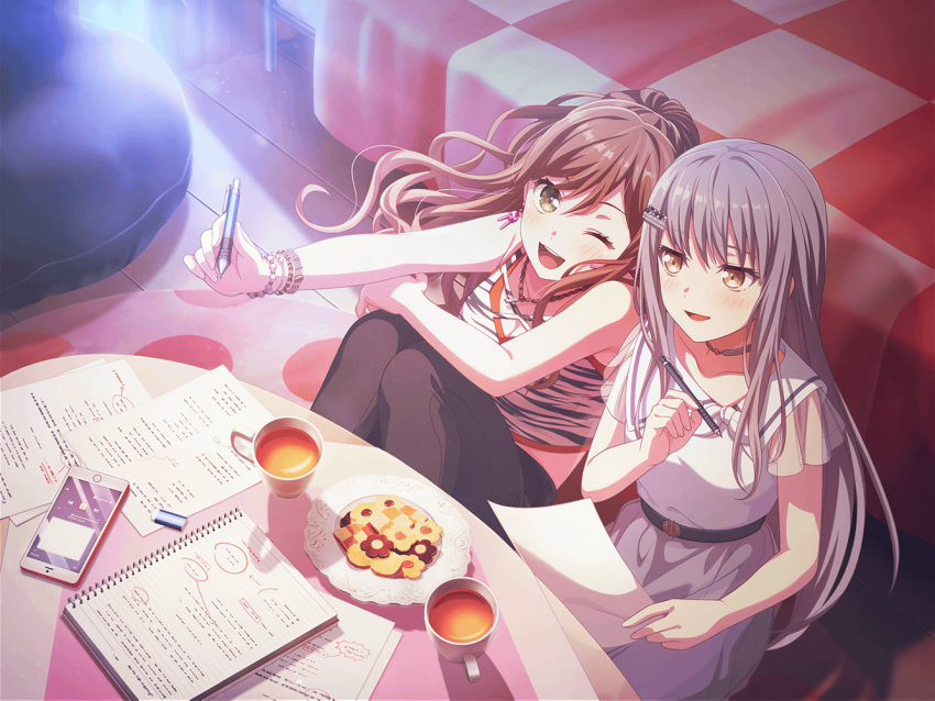 Safebooru - bang dream! brown hair dress green eyes imai lisa long hair ...