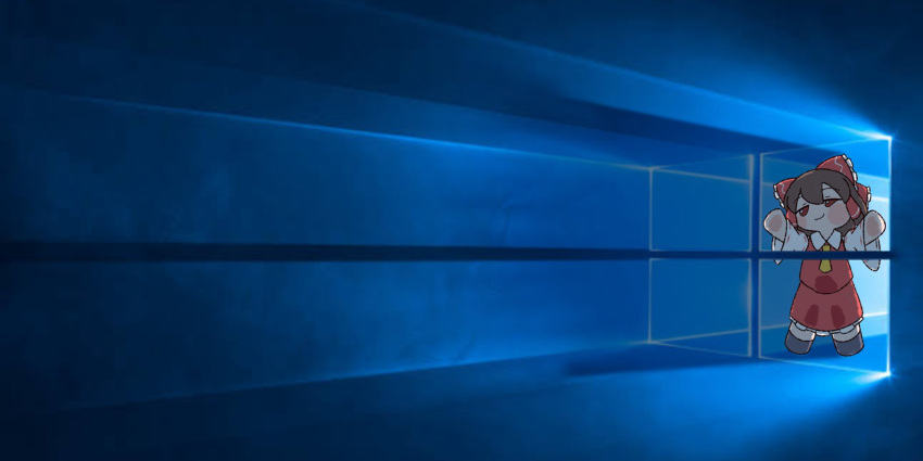 Safebooru - 1girl ascot bow brown hair cheek on glass cheek press ...