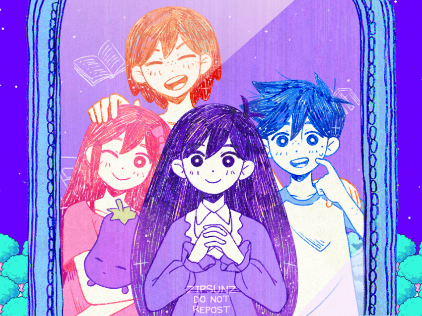 Safebooru - 2boys 2girls alternate costume alternate hair color ...