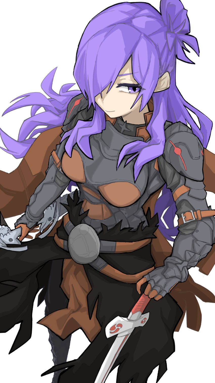 Safebooru - 1girl aaaakunaaaa absurdres armor breastplate closed mouth commentary request dual ...