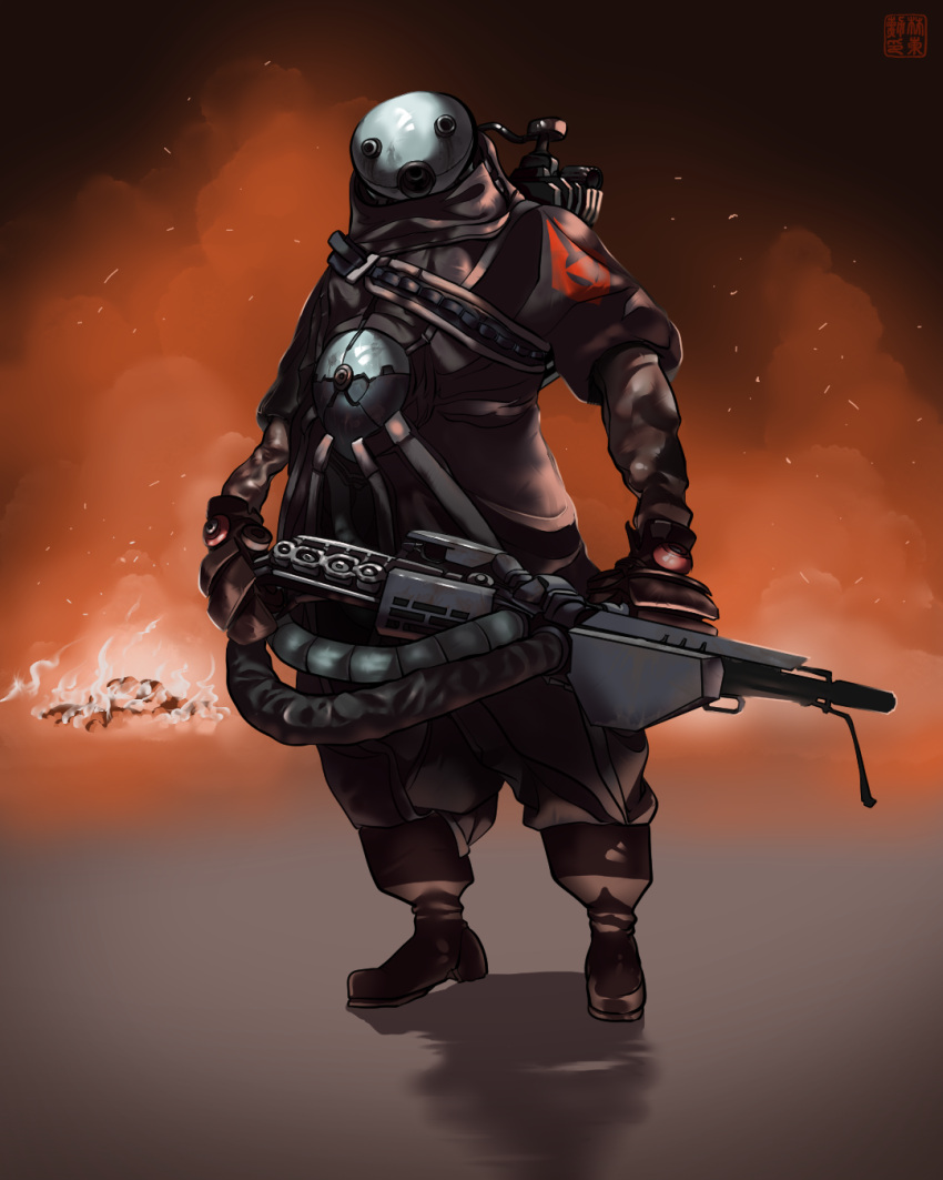 Safebooru - 1other burning cremator (half-life) cyborg fire ...