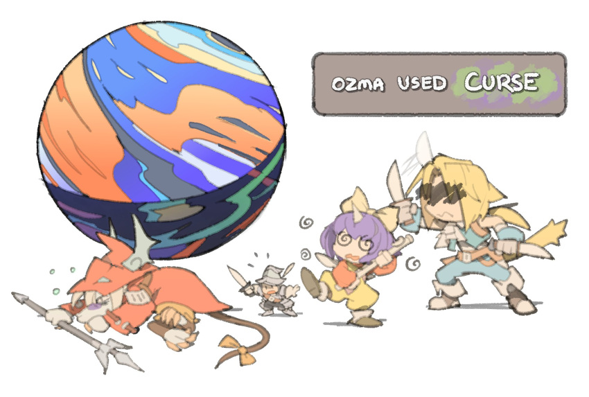 Safebooru - 2boys 2girls @ @ adelbert steiner armor ascot battle blonde ...