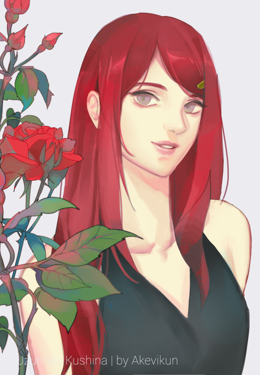 Safebooru - 1girl absurdres akevikun alternate costume artist name bare shoulders black dress ...