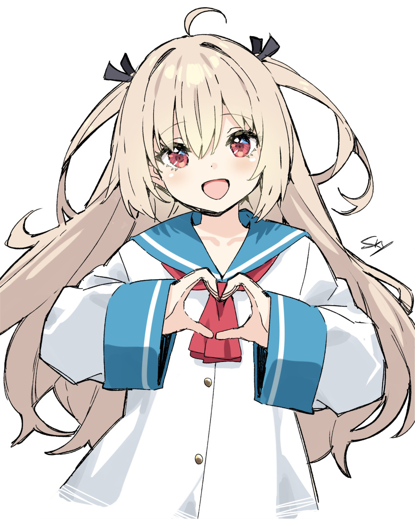 Safebooru - 1girl :d absurdres ahoge artist name ascot atri atri-my dear moments- black ribbon ...