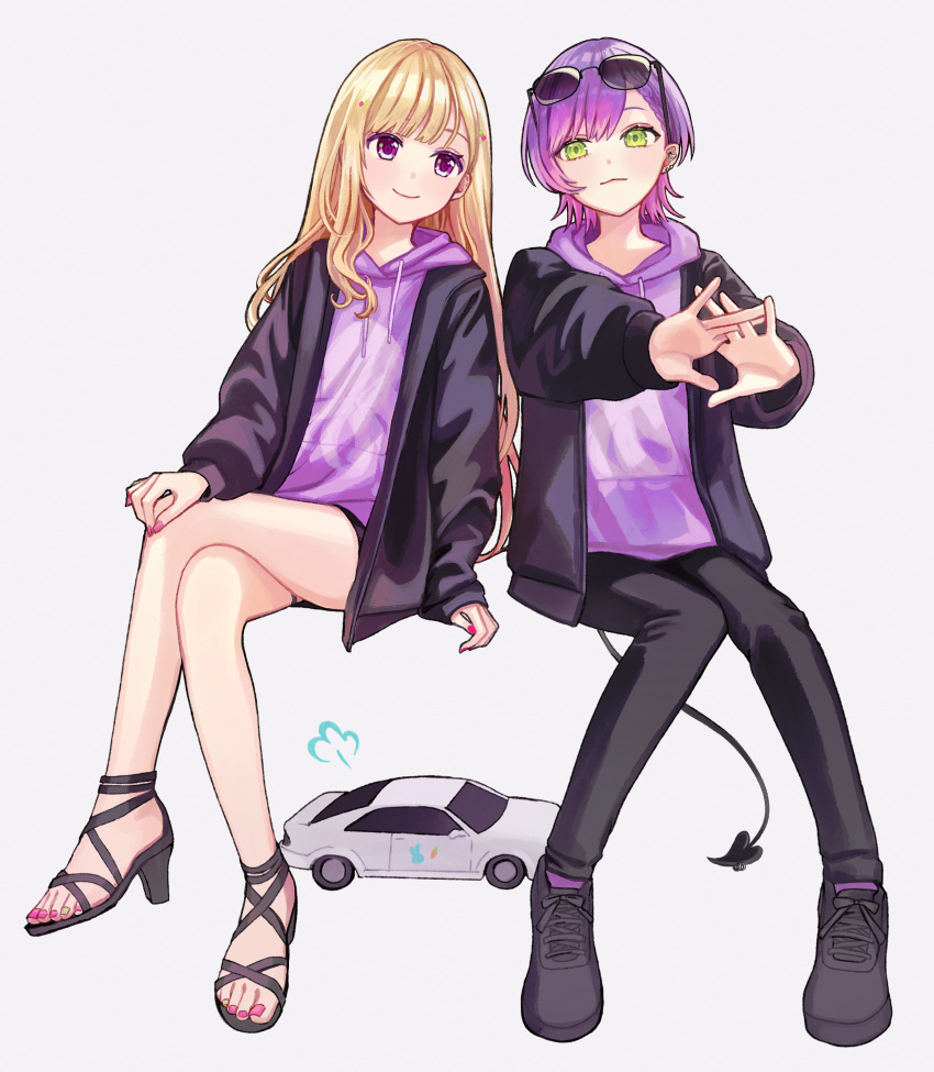 Safebooru - absurdres aki rosenthal black footwear blonde hair car closed mouth commentary ...