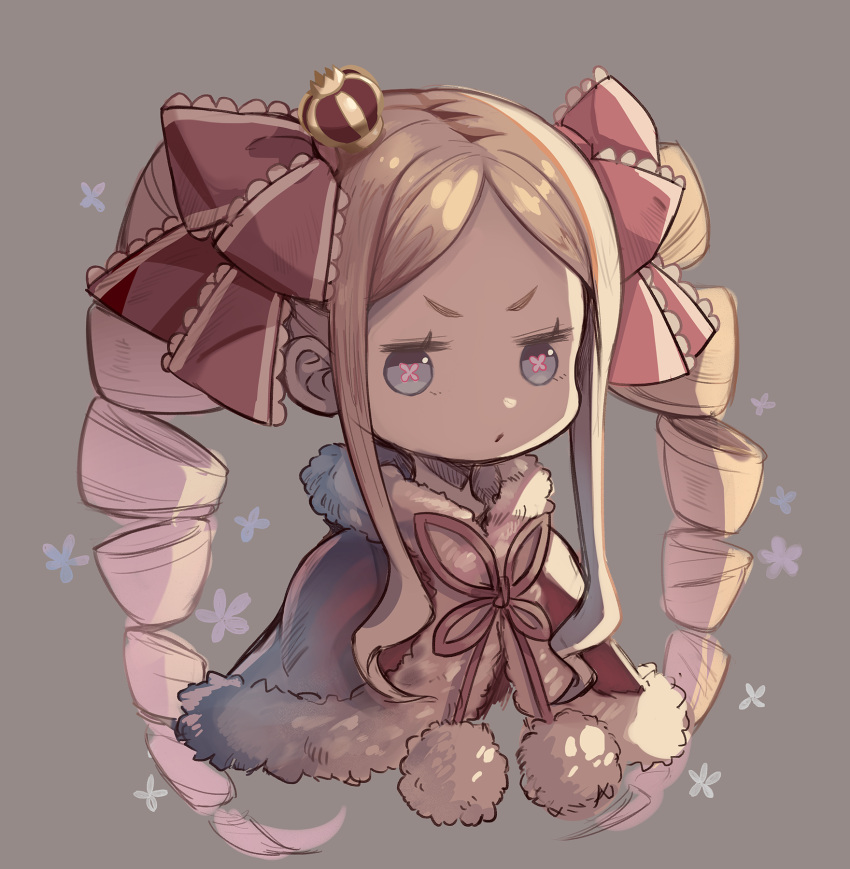 Safebooru - 1girl beatrice (re:zero) blonde hair blue eyes bow capelet closed mouth commentary ...