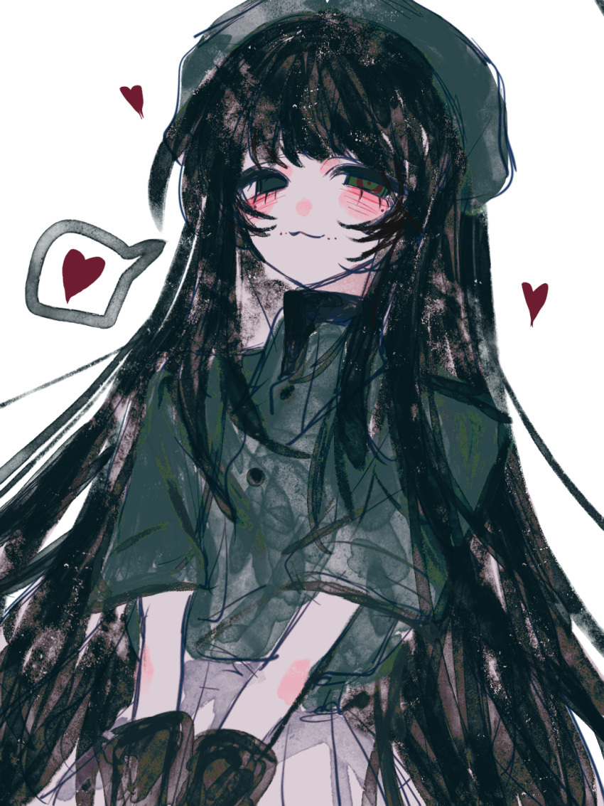 Safebooru - 1girl :3 beiwo zhexuejia black eyes black gloves black hair chinese commentary ...