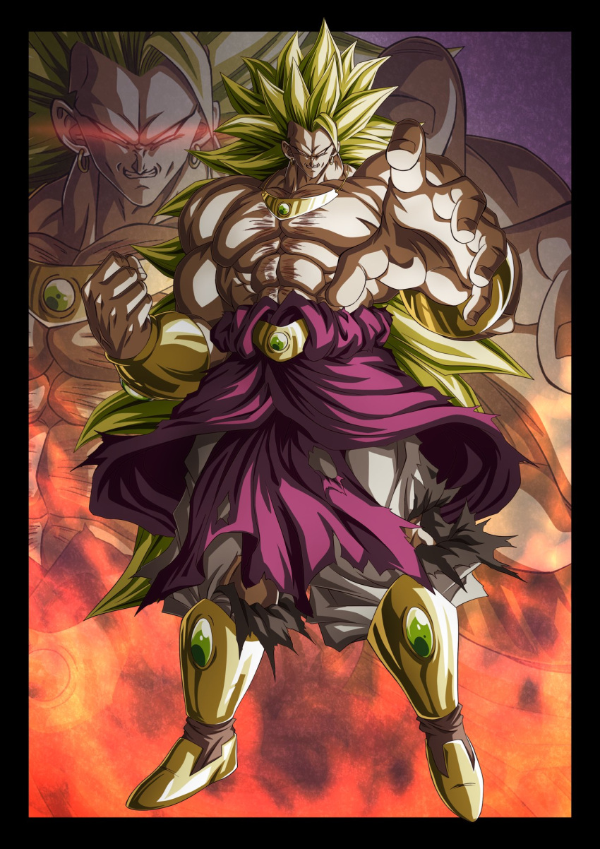 Safebooru - 1boy abs broly (dragon ball z) clenched hand commentary ...