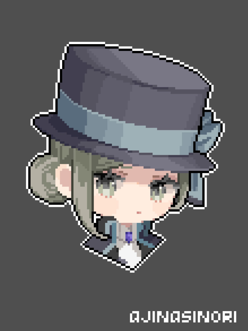 Safebooru - 1girl ajinasi nori artist name ascot black coat blue bow ...