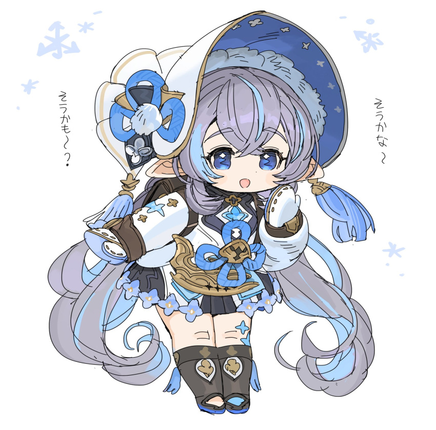 Safebooru - 1girl backpack bag bonnet chibi dress gloves granblue ...