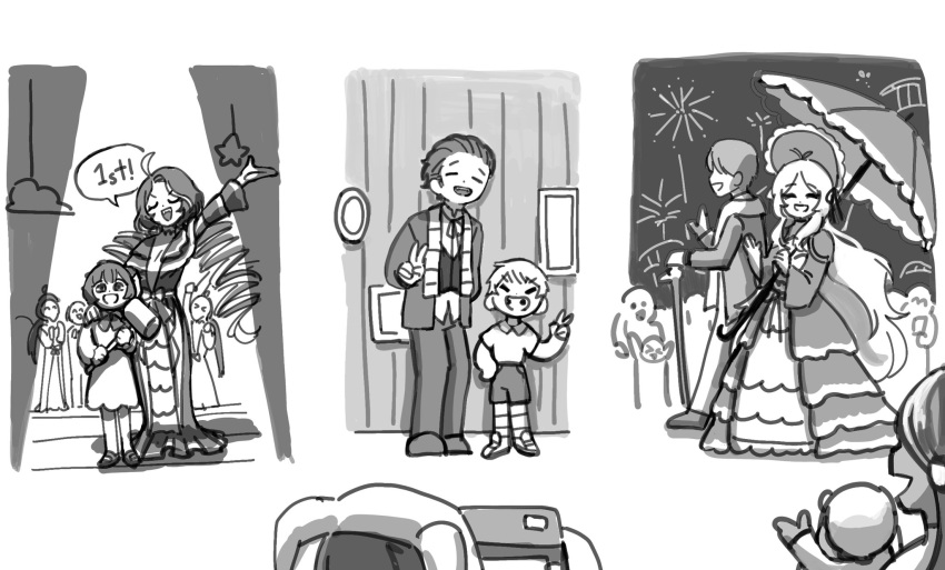 Safebooru - 3boys 3girls 6+others ahoge baby barber (project moon ...