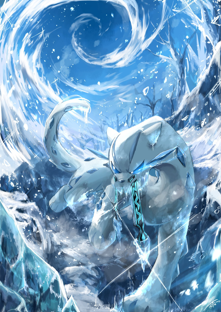 Safebooru - animal focus bare tree blue eyes blue sky bright pupils chien-pao commentary request ...