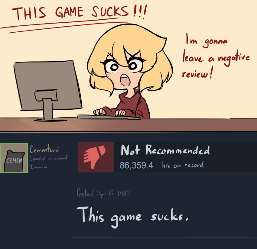 Safebooru - 1girl absurdres black eyes blonde hair centurii-chan centurii-chan (artist) english ...