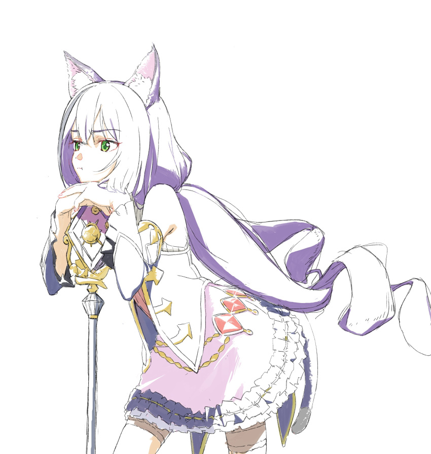 Safebooru - 1girl absurdres animal animal ear fluff animal ears green eyes highres karyl ...