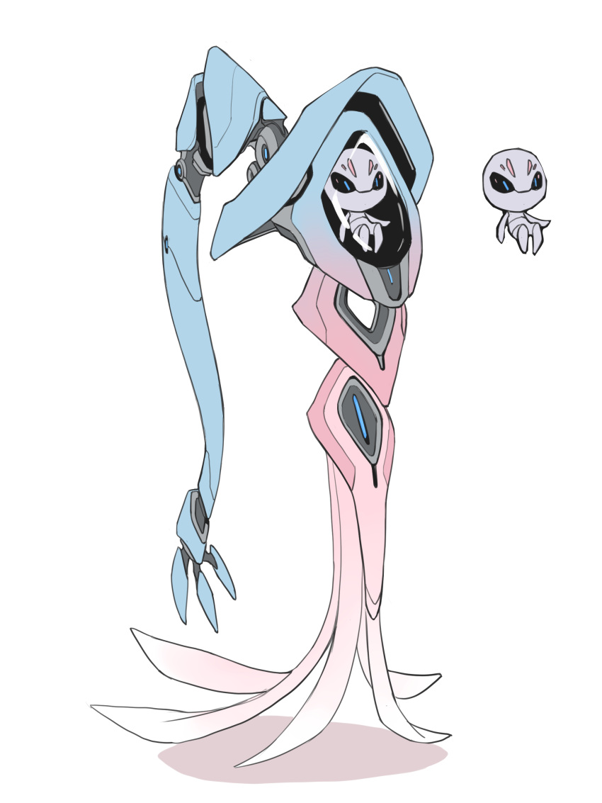 Safebooru - absurdres blue eyes colored skin commentary request drop shadow floating full body ...