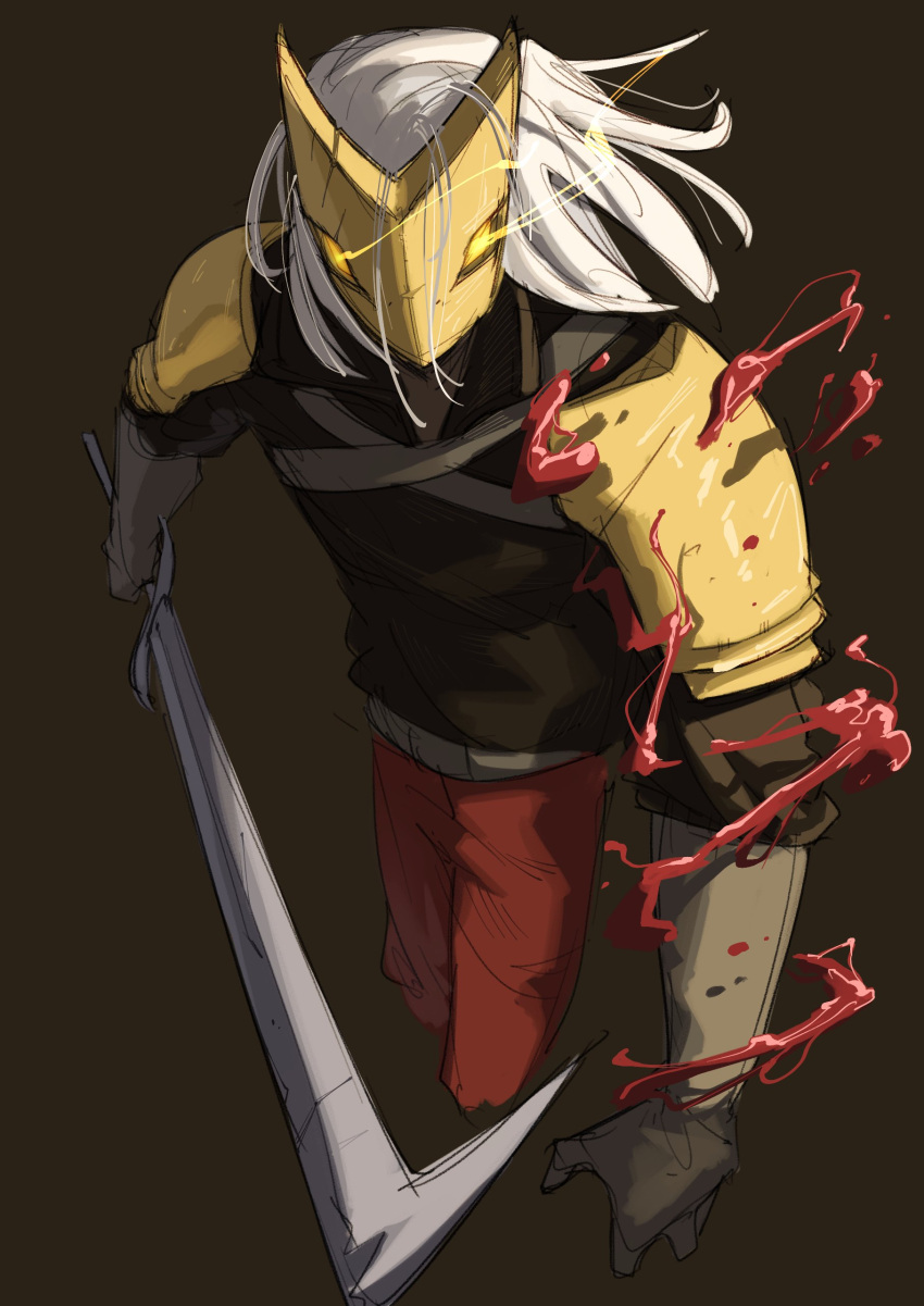 Safebooru - 1girl absurdres armor black background gingrjoke gloves ...