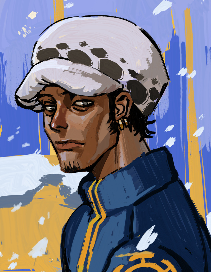 Safebooru - 1boy aleksander rostov (style) animal print black hair blue ...