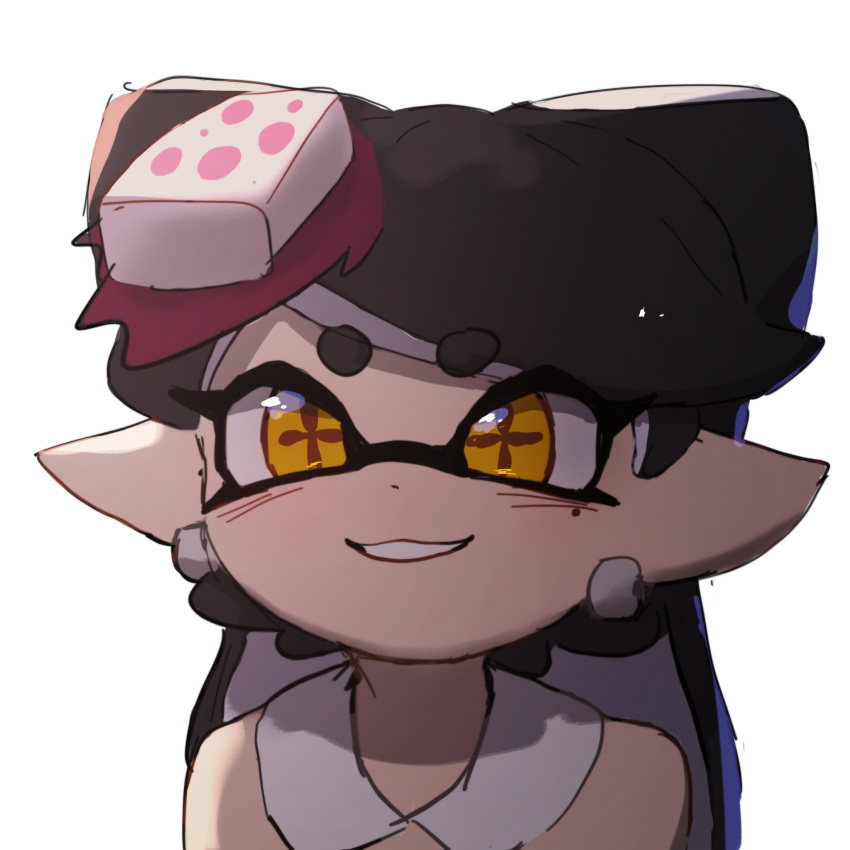 Safebooru - + + 1girl black hair callie (splatoon) earrings food food ...