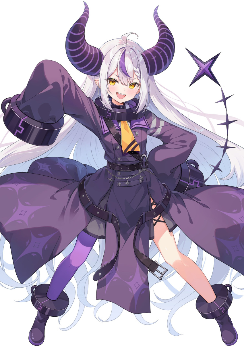 Safebooru - 1girl absurdres adju ster ahoge black footwear demon horns ...