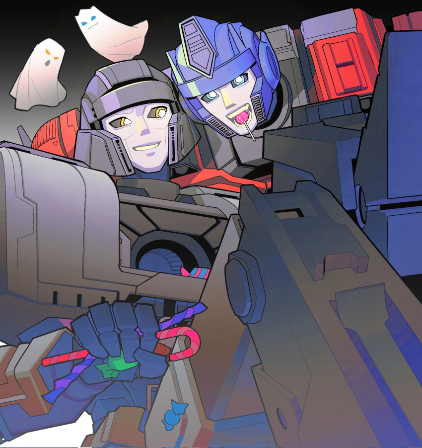 Safebooru - 2boys black sclera blue eyes candy candy cane chi zhenjiao colored sclera commentary ...