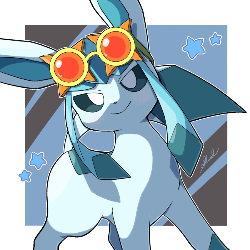 Safebooru - animal focus border bright pupils closed mouth eyewear on ...