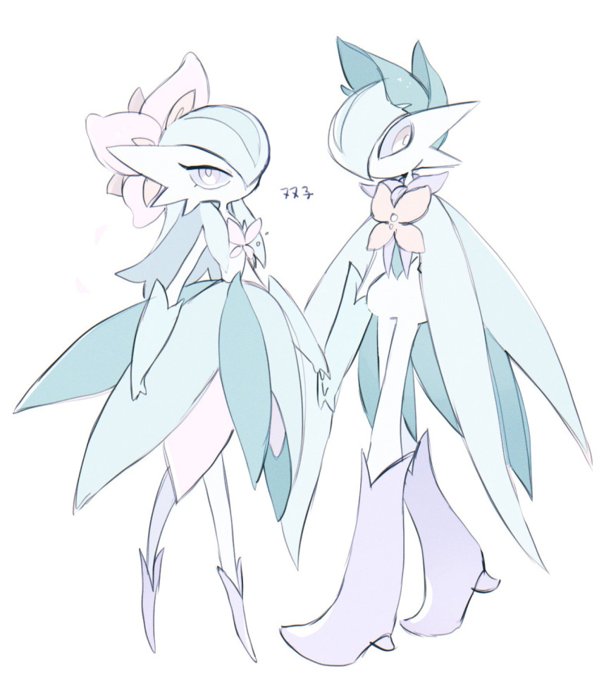 Safebooru - colored skin cosplay flower gallade gardevoir green hair ...