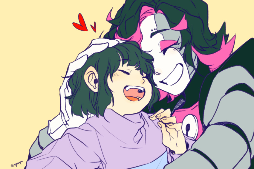 Safebooru 1boy 1other 2010s 2018 2d Ambiguous Gender Black Hair Blue 3788